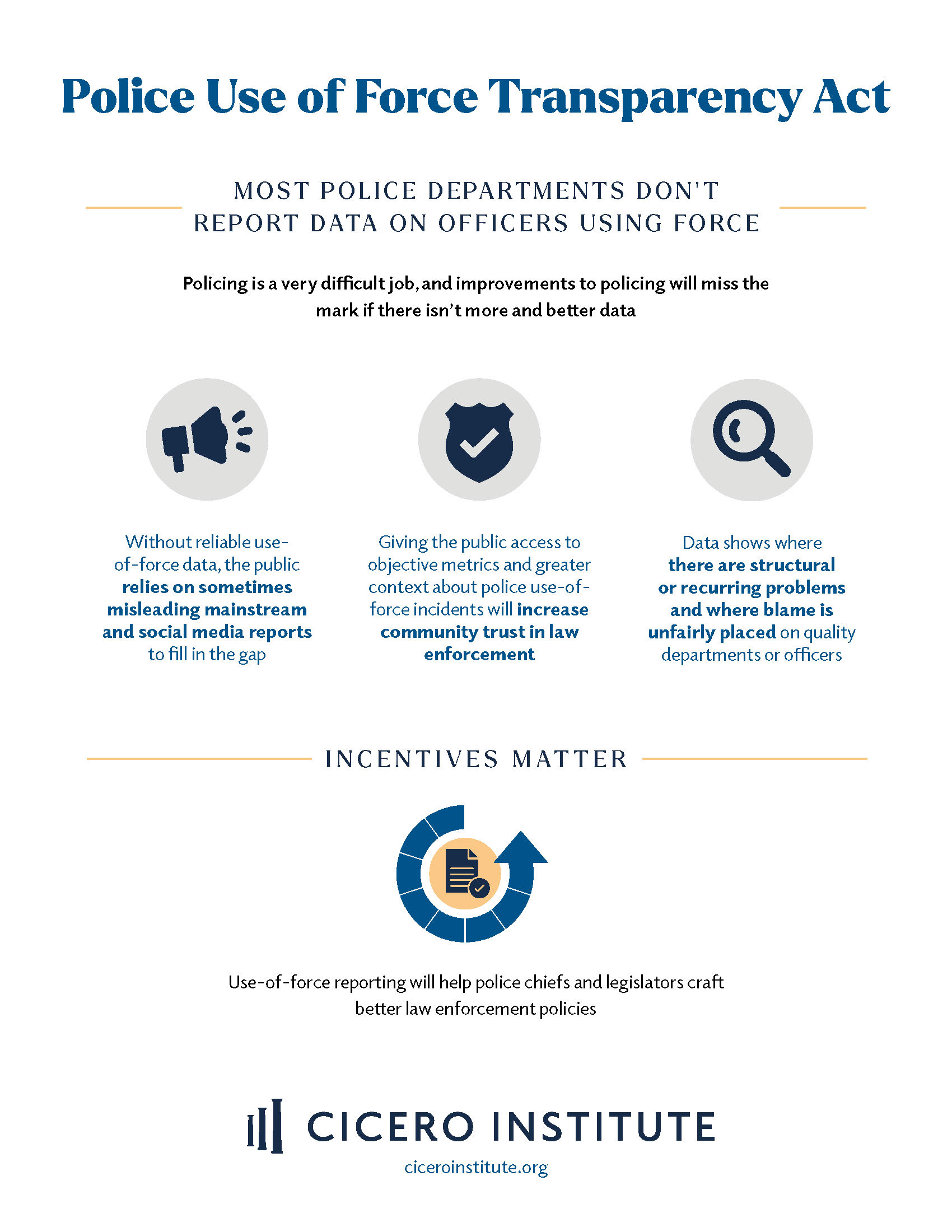Police Use of Force Transparency One-Pager | Cicero Institute